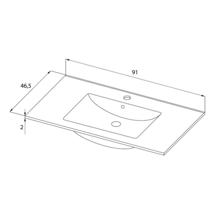Handlaug 90cm Bath Deluxe Camden Hvít | BAUHAUS