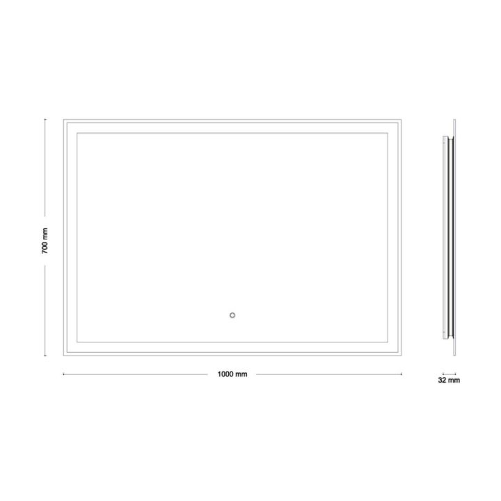 Spegill 100x70cm LED Jokey Xania Ferhyrndur | BAUHAUS