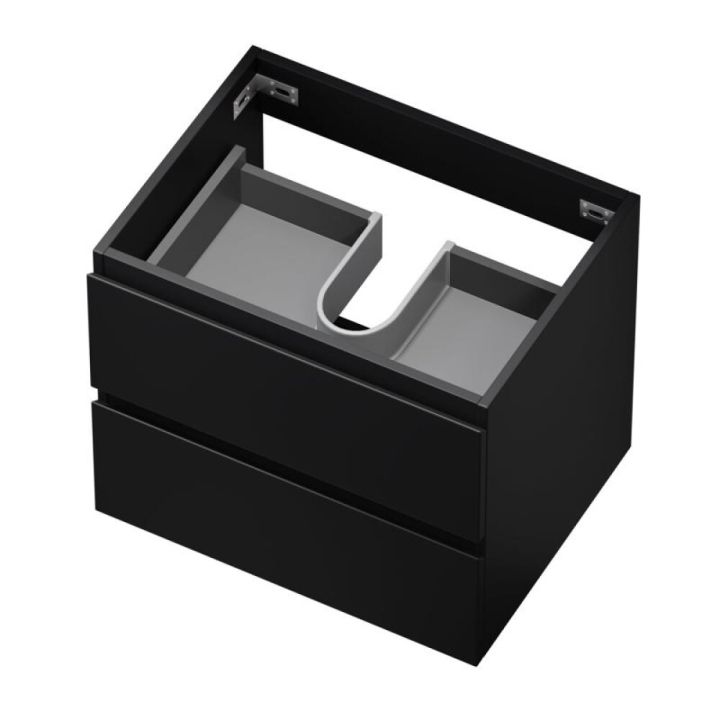 Baðinnrétting með handlaug svört 60 cm Camden Inte | BAUHAUS