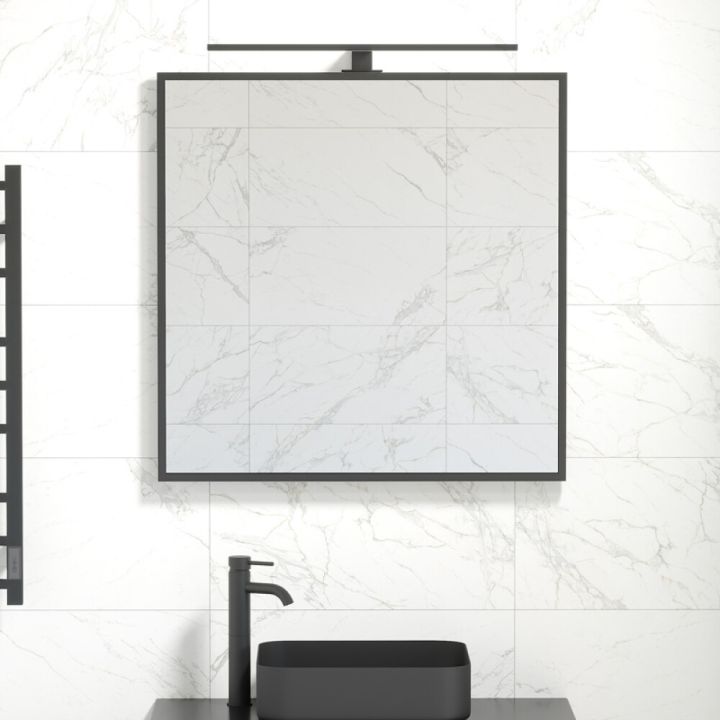 Spegill svartur rammi 80x80 Skärgård | BAUHAUS