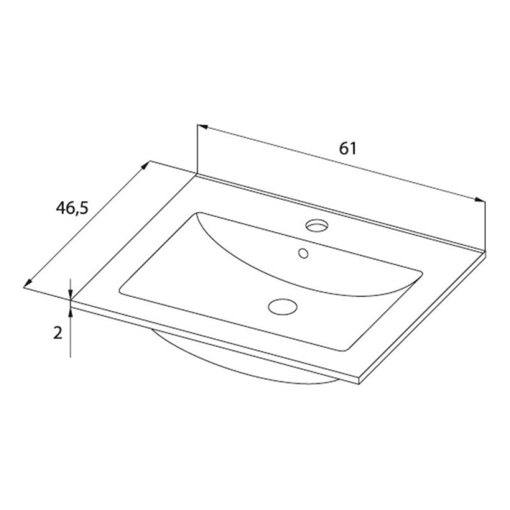 Handlaug 60cm Bath Deluxe Camden Hvít | BAUHAUS