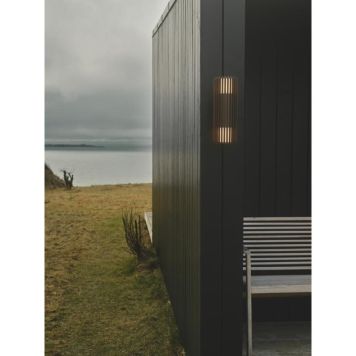 Veggljós 2xE27 Aludra 33,7cm brúnn | BAUHAUS